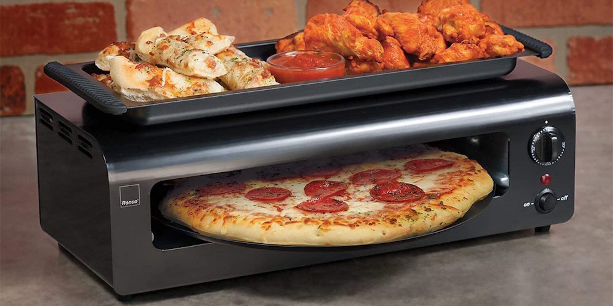 Cook perfect pizza and finger foods at home with this Ronco Oven, now $55