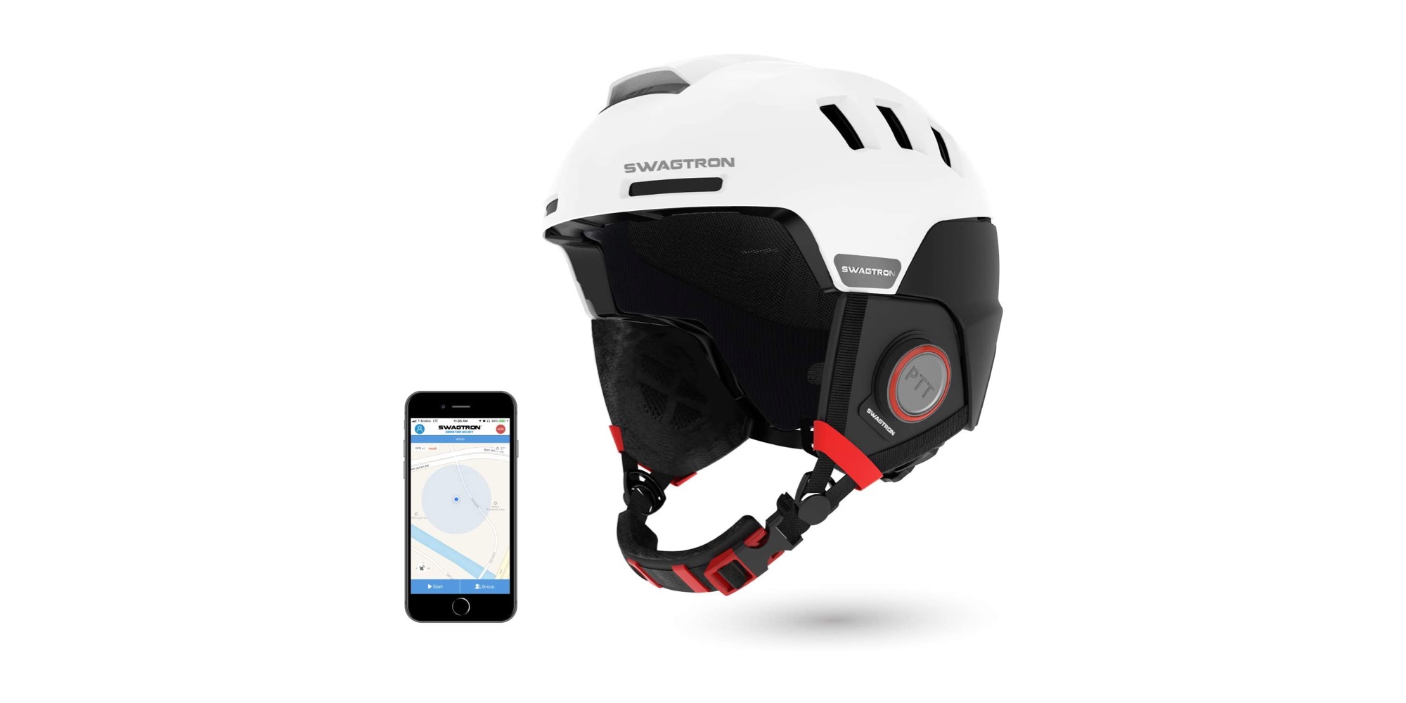Swagtron Bluetooth Ski Helmet plays music, has PTT + SOS: $121.50 (Reg ...