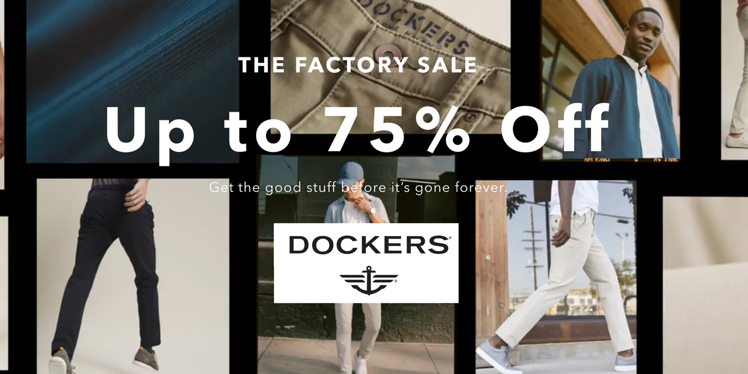 Dockers Factory Sale takes up to 75% off khakis, dress shirts, more ...