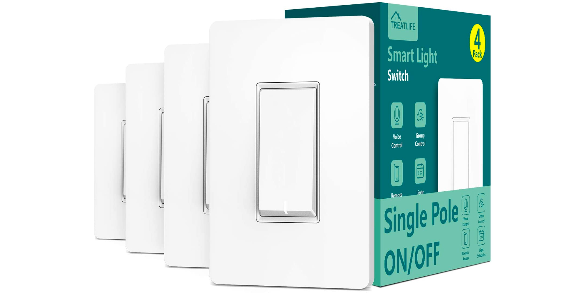 This 4-pack of Wi-Fi smart switches outfits your home at just $7 each