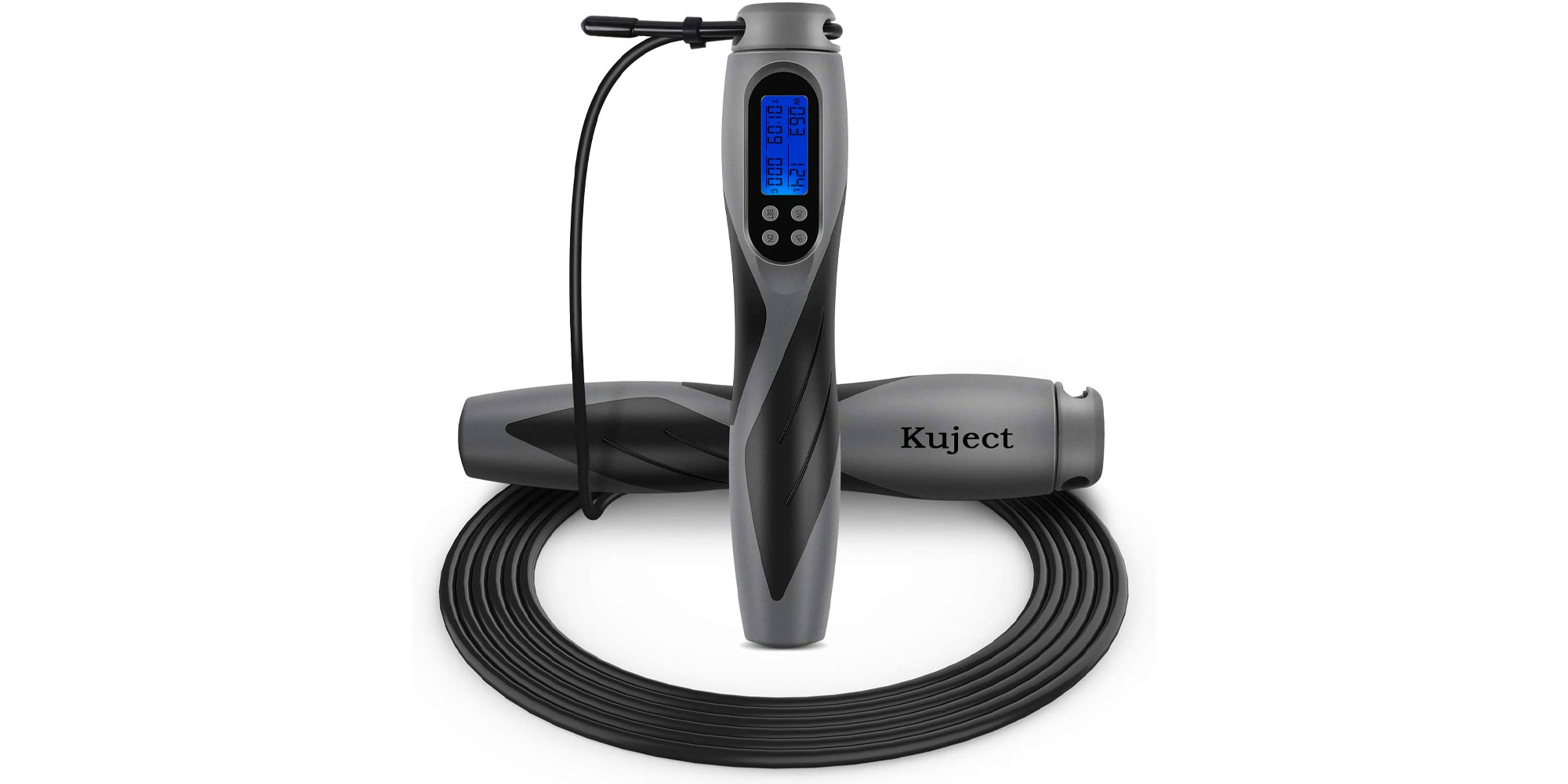 This jump rope has weighted handles + counts your skips at just $10 ...