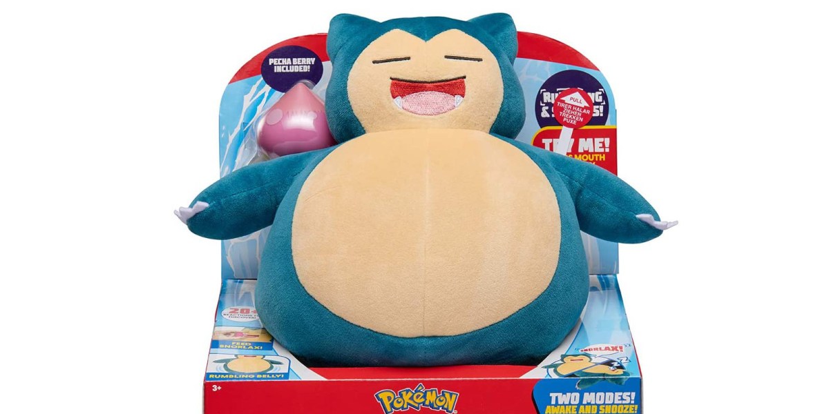 Snooze Action Snorlax Plush hits the Amazon all-time low at $20 (33% off)