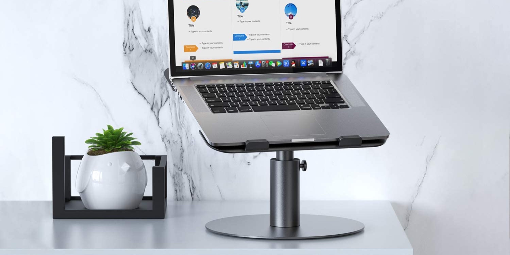 This highly-rated swiveling aluminum MacBook stand is just $25 (Save 50%)