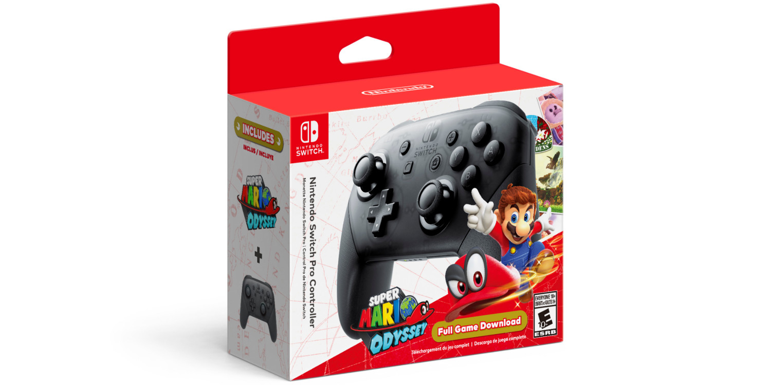 Nintendo Switch Pro Controller + Mario Odyssey bundle now $69 (Reg. $100+)
