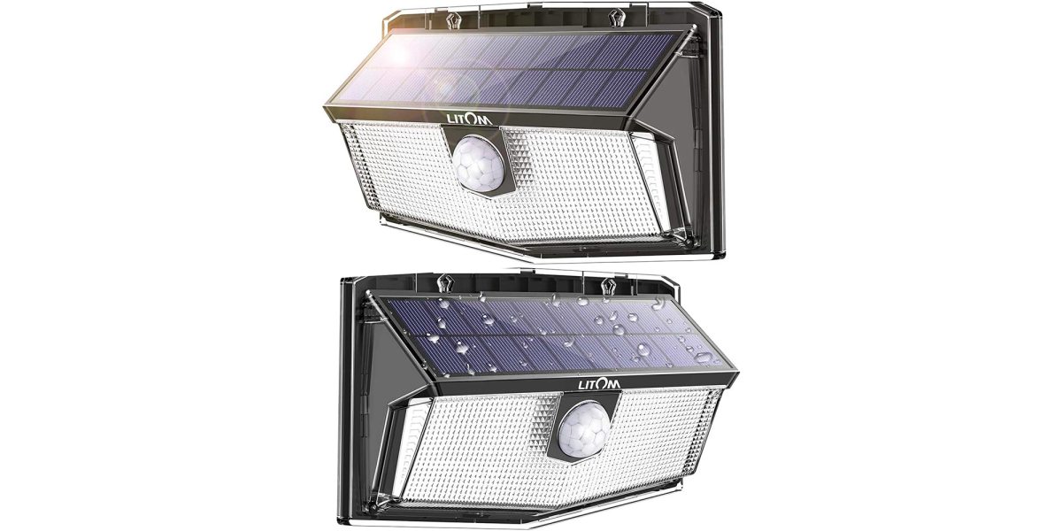Light up your yard with two LITOM LED solar lights for $9 each at Amazon