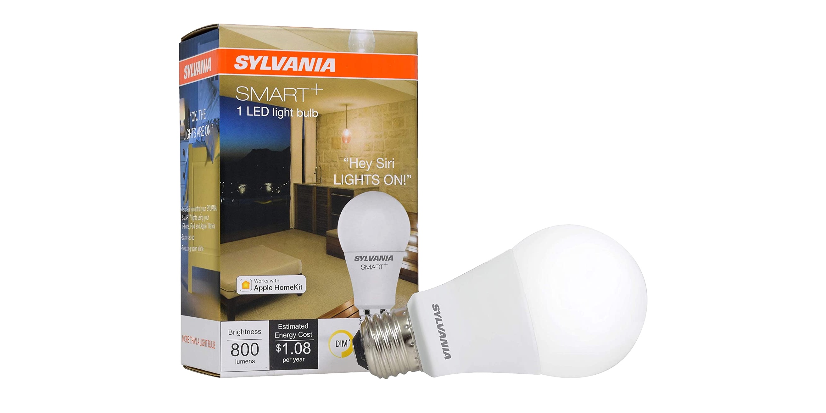 HomeKit control highlights this Sylvania smart LED light bulb at $16