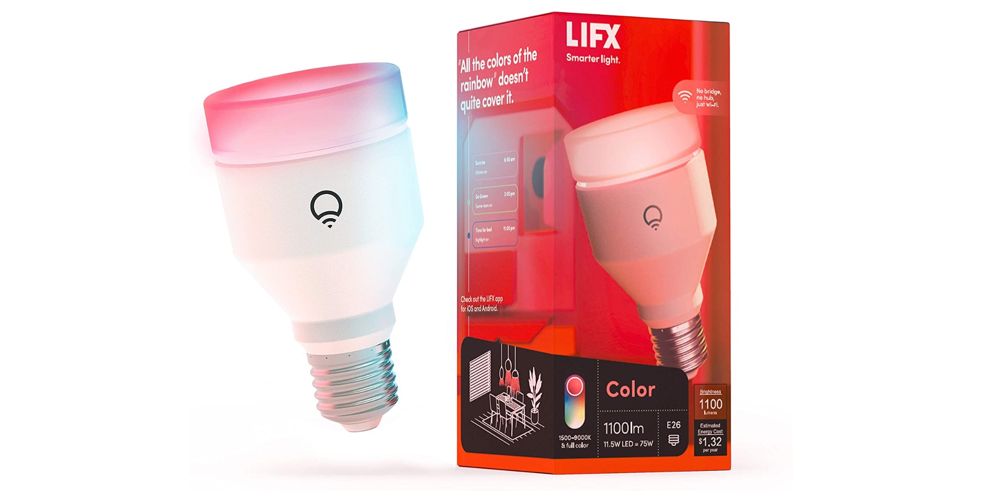 LIFX's new Color HomeKit Bulb packs 1,100-lumen output at $40 (Save 20% ...
