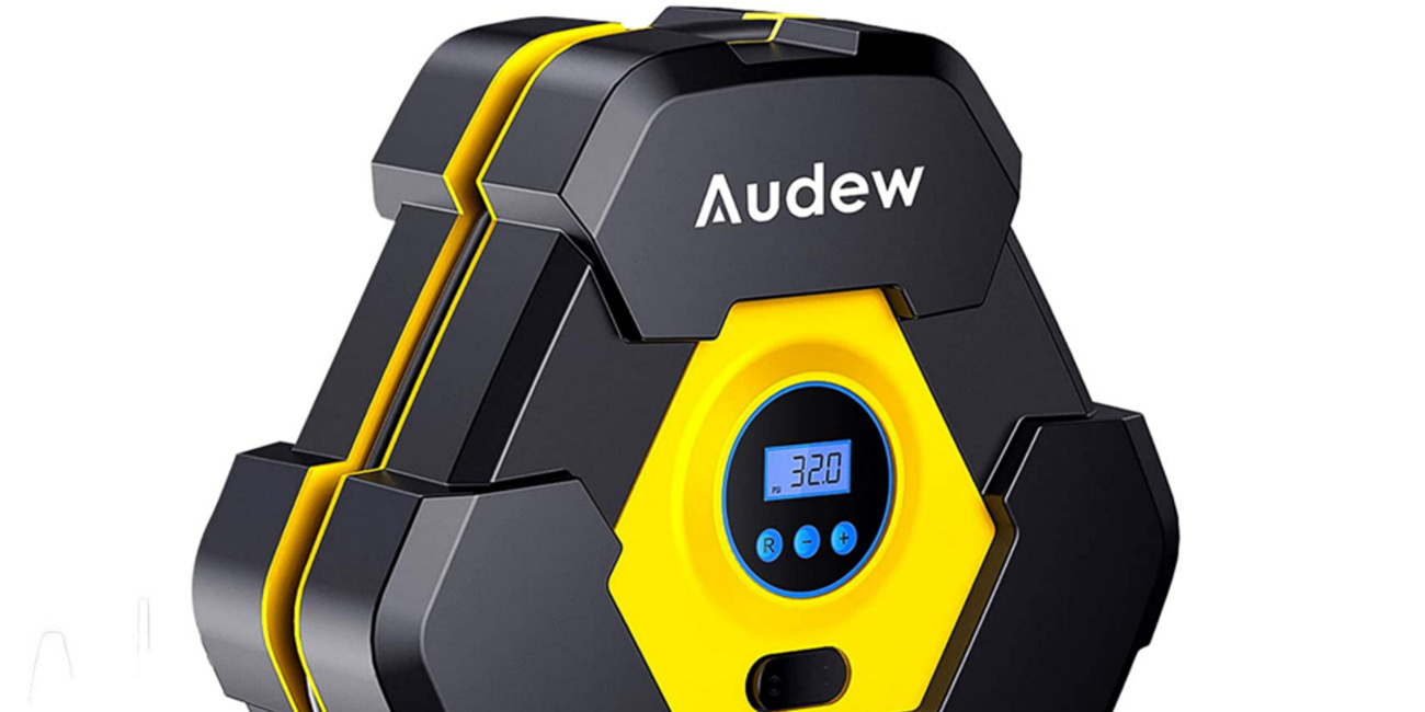 Audew's Portable Air Compressor inflates pool toys, balls, and your ...