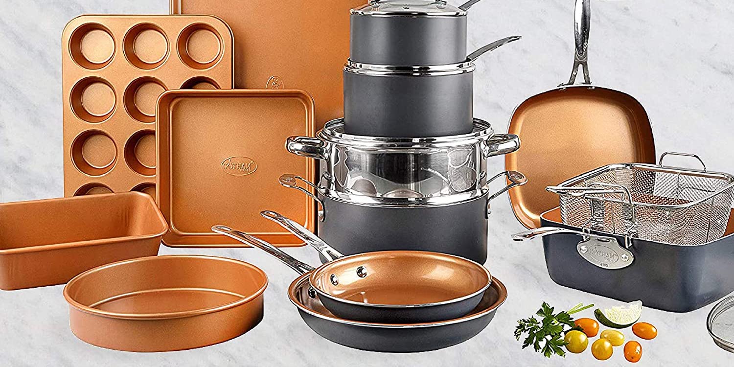 Gotham's all-in-one 20-pc. cook and bakeware set falls to $140 for ...