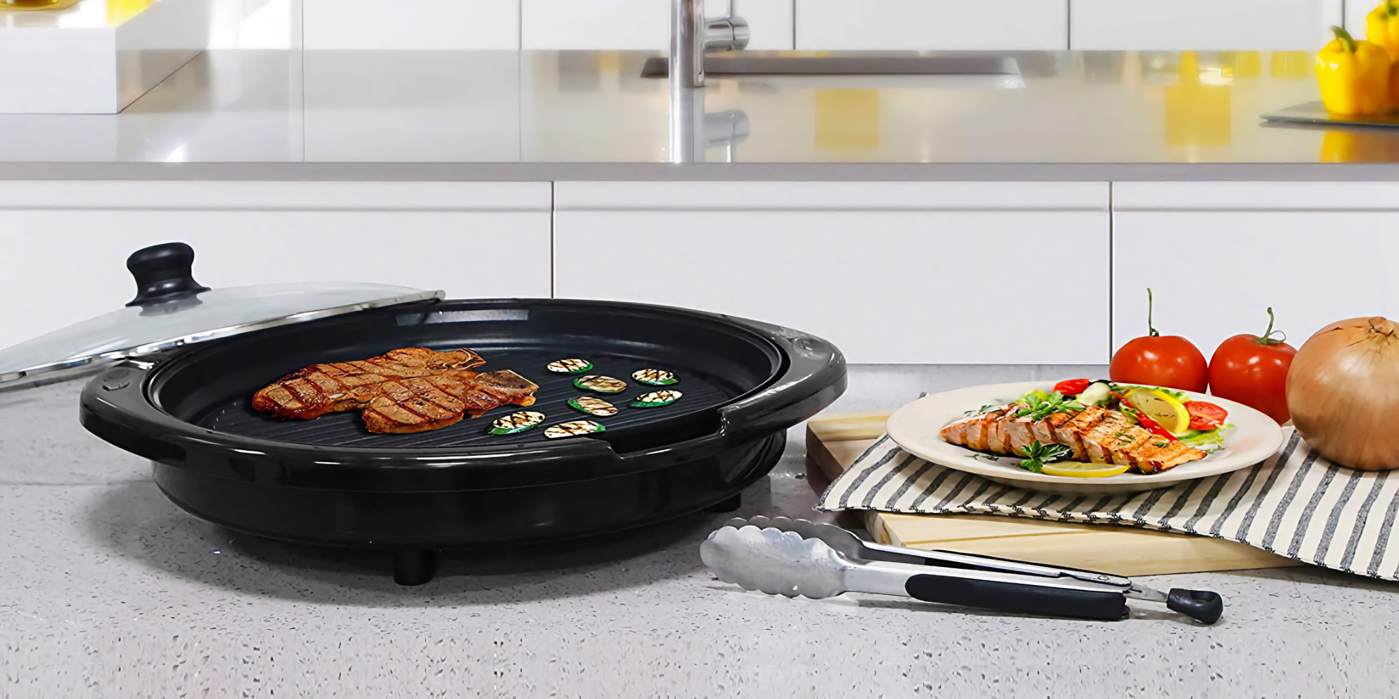 Fire up the grill anytime with Elite Gourmet's 14-inch electric unit at ...