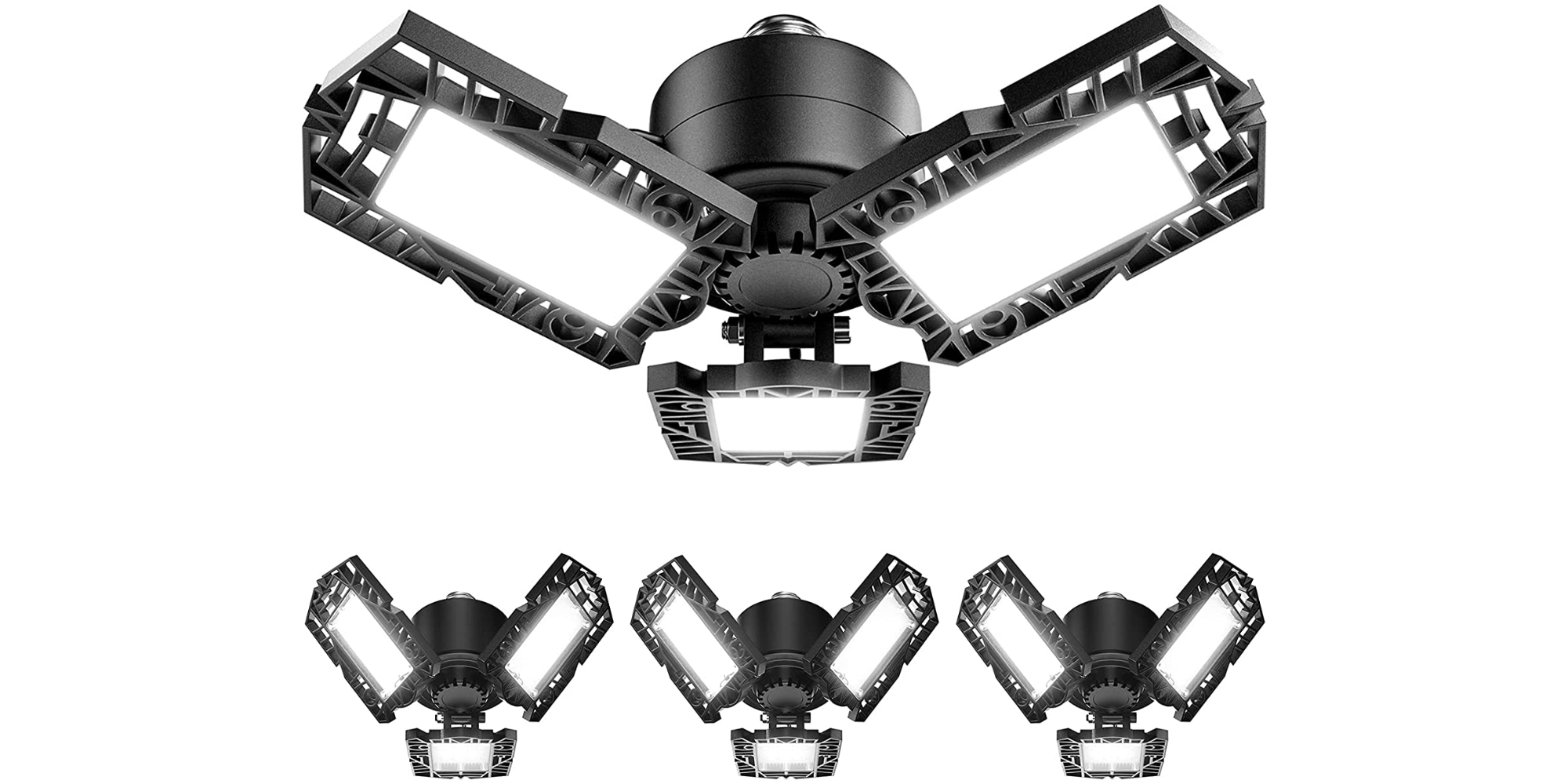 This 4-pack of LED lights shine 20,000-lumens into your garage or ...