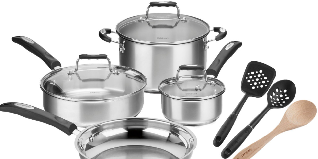 Cuisinart Classic P88 Stainless Steel Cookware Set with utensils up to ...