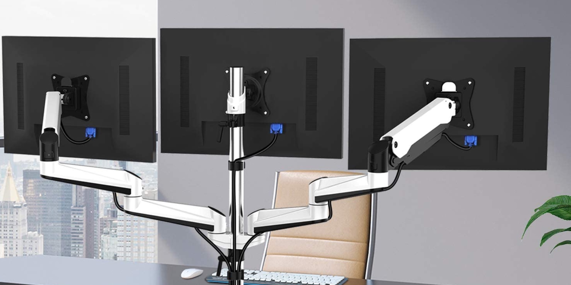Save 60% when you stack these promos and grab this triple monitor mount ...