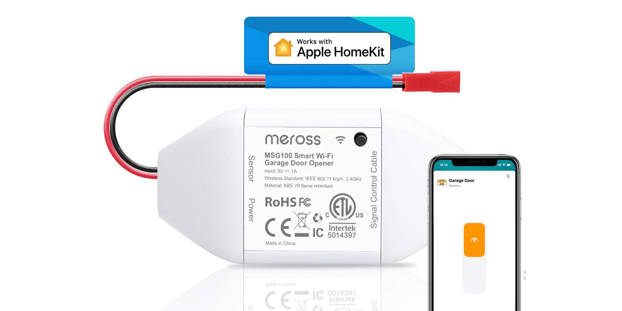 meross' HomeKit-enabled Wi-Fi smart garage door opener remote falls to ...