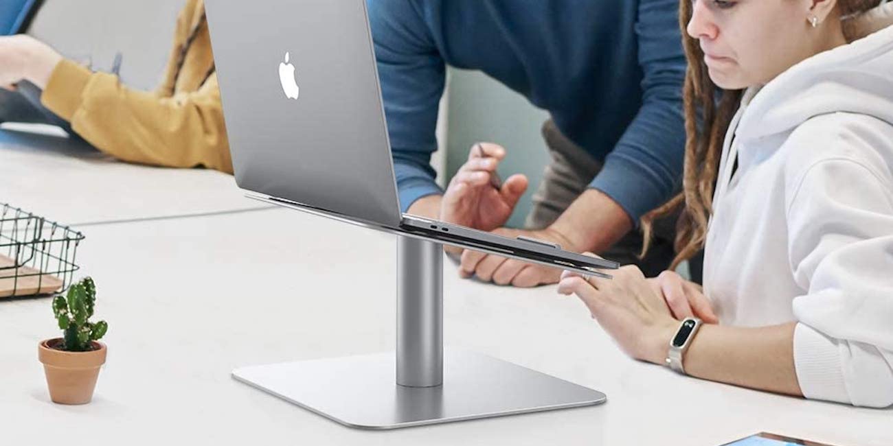 Perch your MacBook up on Lamicall's metal swivel stand at $19 via ...
