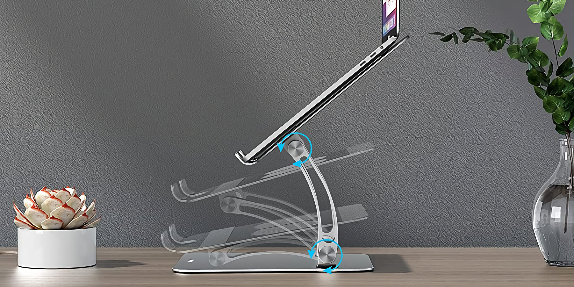 Nulaxy's versatile aluminum laptop stand gives your MacBook a 10.6-inch ...