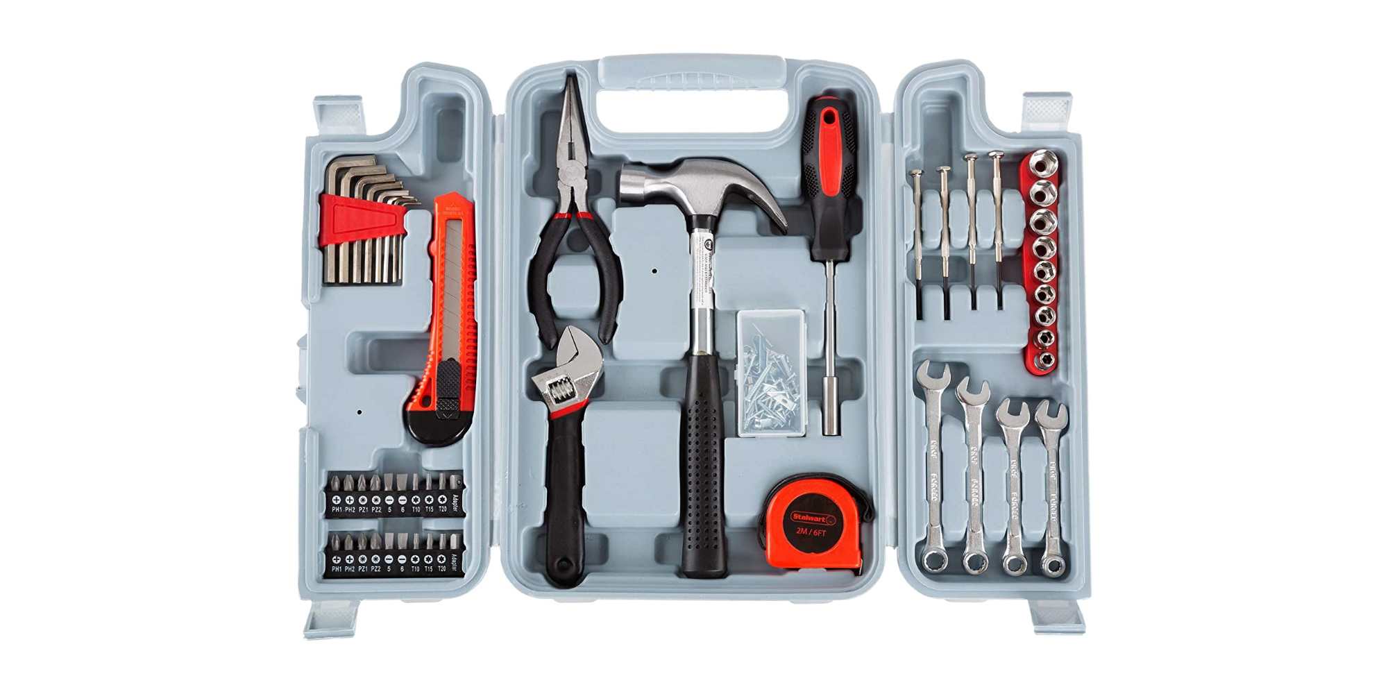 Tackle projects around the house or apartment with this 132-piece tool ...