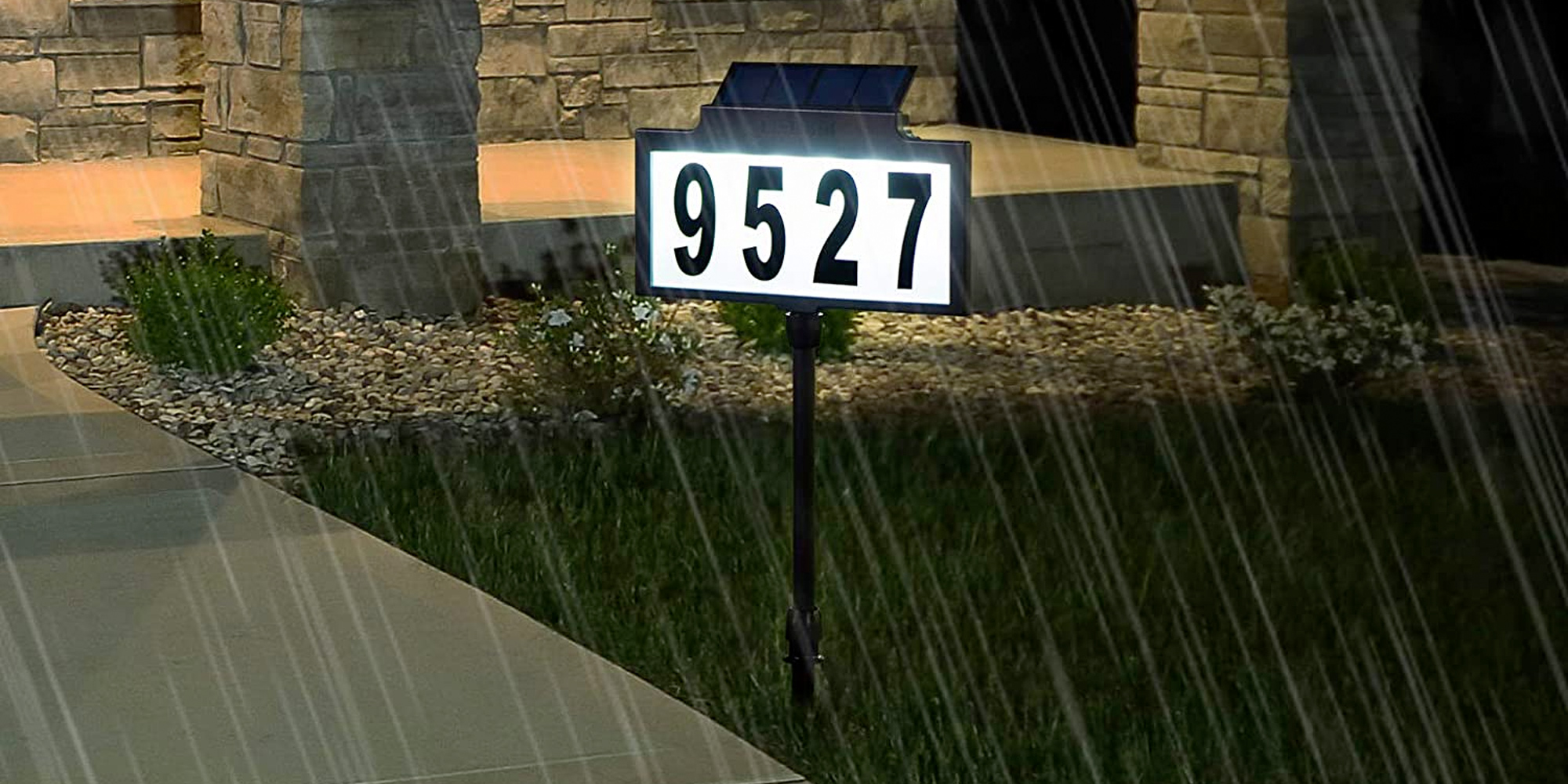 This solar address sign helps friends find your house at night for $27 ...