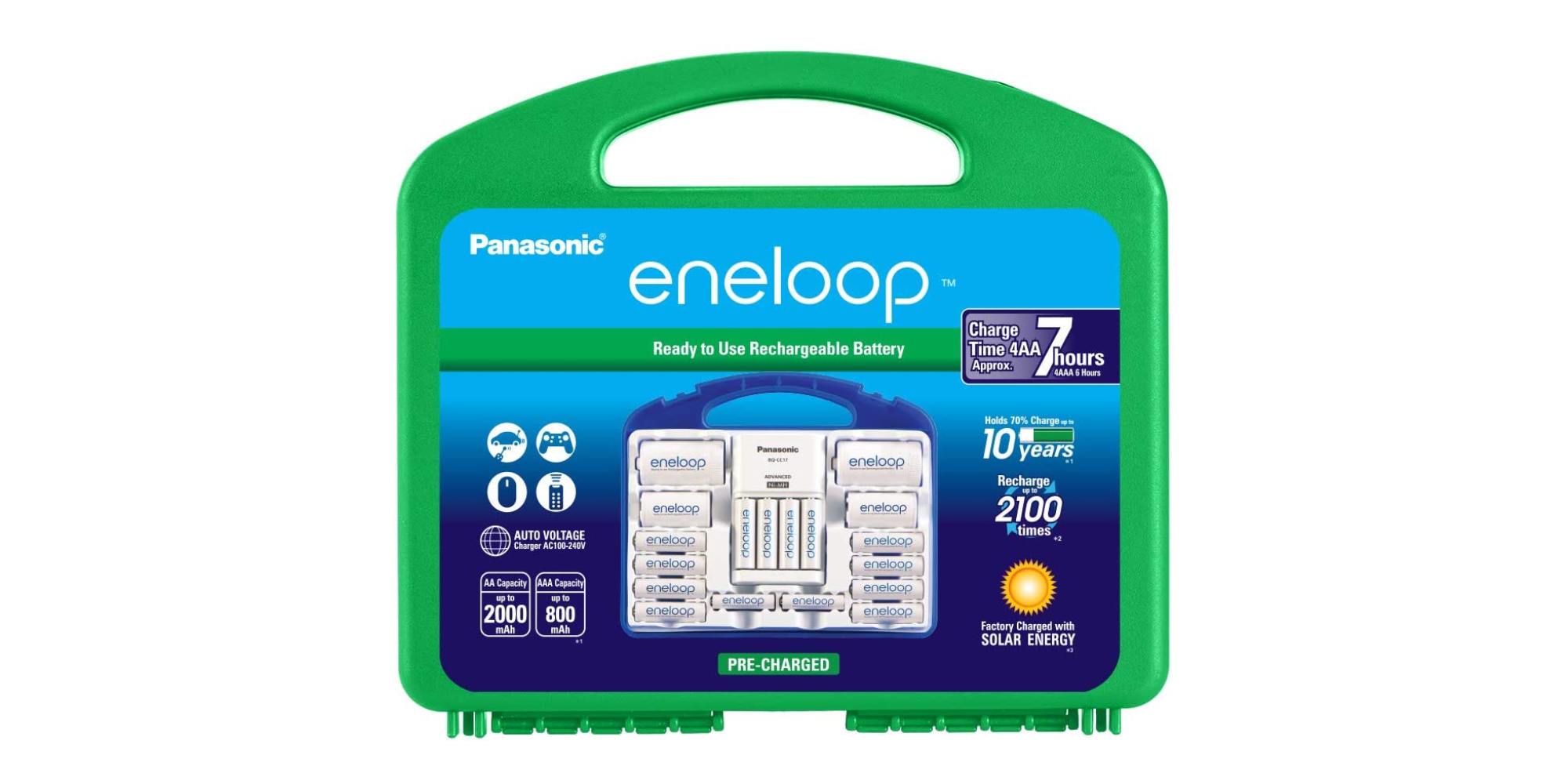 Panasonic's eneloop Super Power Pack includes 16 rechargeable batteries ...