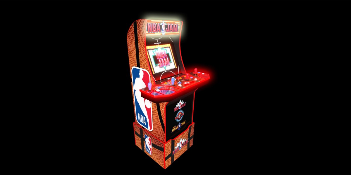 Add the NBA Jam Arcade Cabinet with riser and stool to your game room ...
