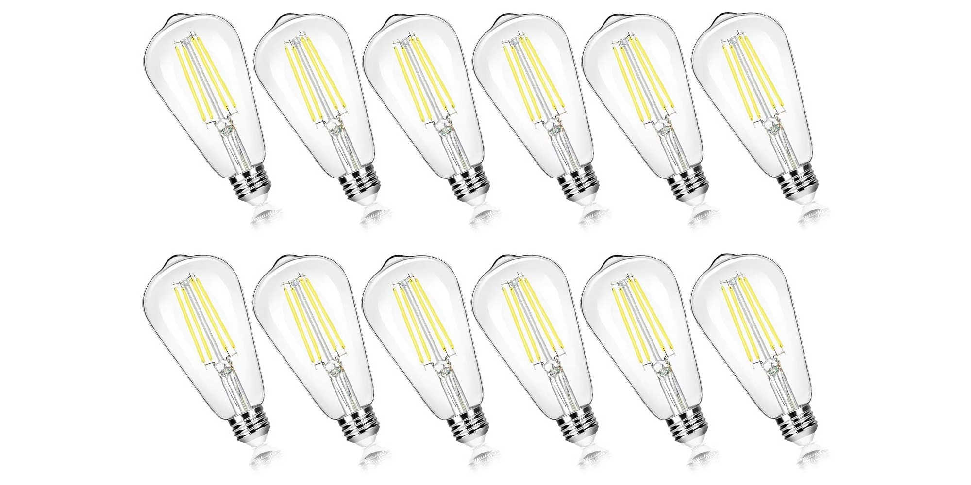 Add flair to your home with a 12-pack of vintage Edison-style 850-lumen ...