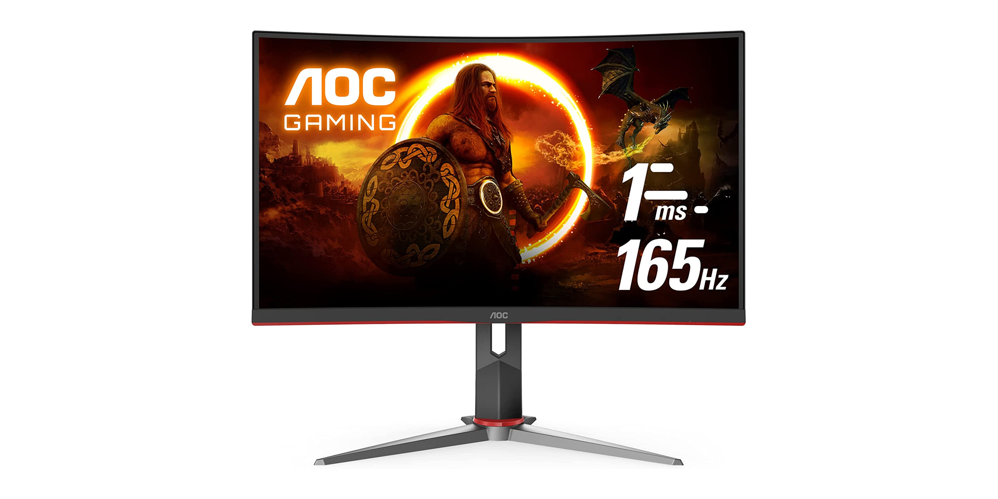 Add a second monitor with this AOC 32-inch 1080p 165Hz curved monitor ...