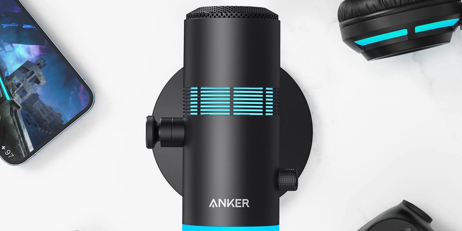 Anker PowerCast USB Mic with customizable RGB lighting matching Amazon ...