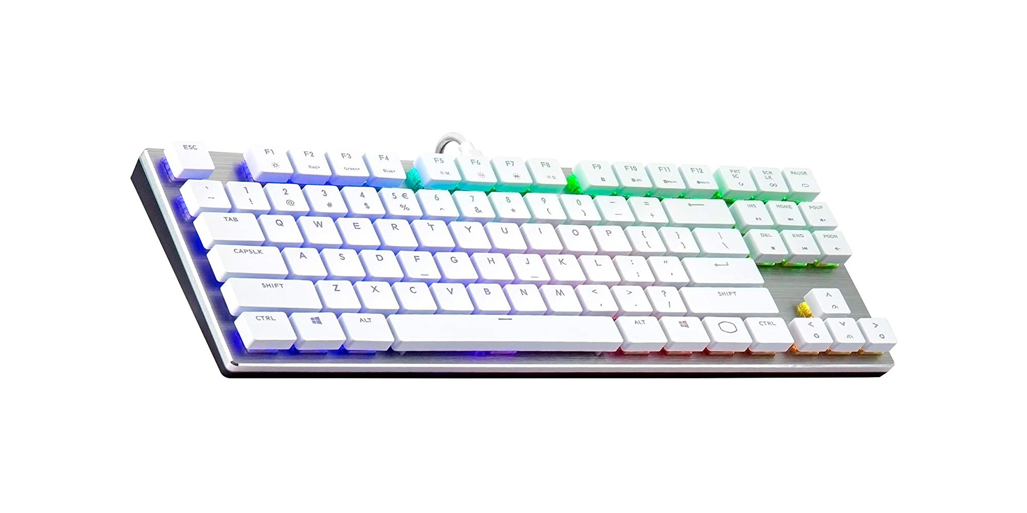 Cooler Master's low-profile white tenkeyless mechanical keyboard falls ...