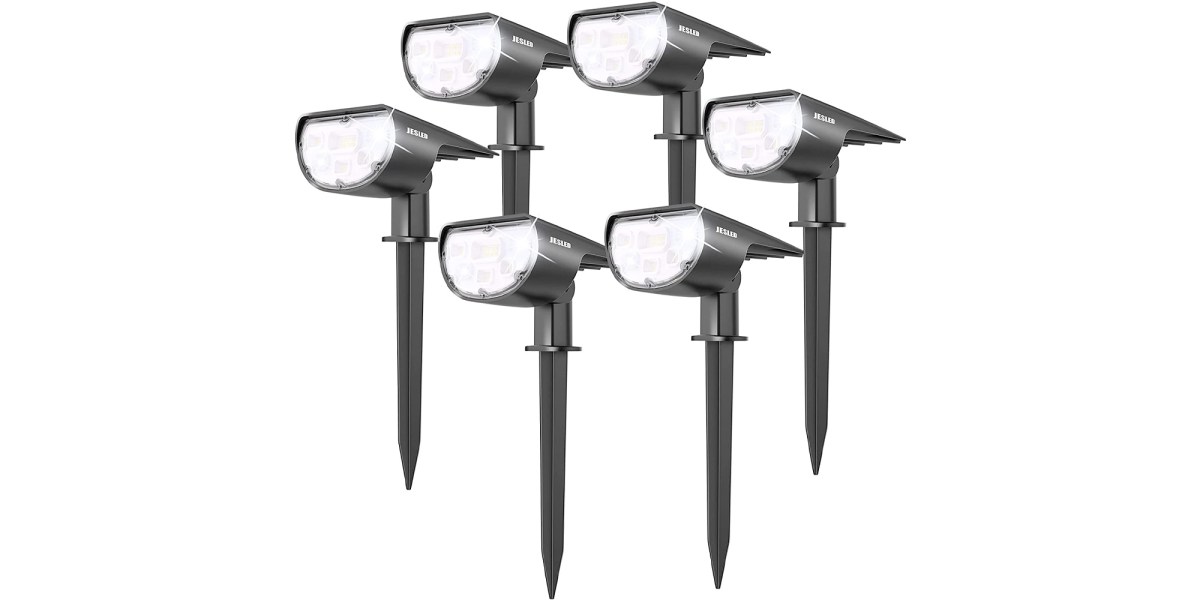 Add six JESLED outdoor solar spotlights to your outdoor space for just ...