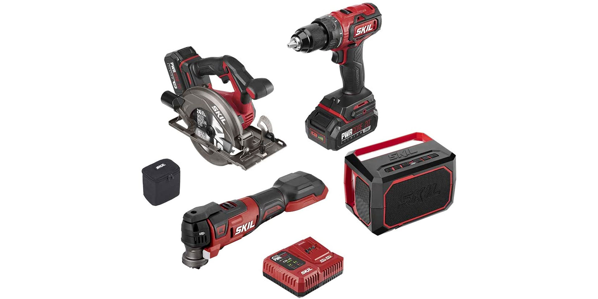 Score a rare discount on the SKIL PWR CORE 20V 4-tool combo kit at a ...