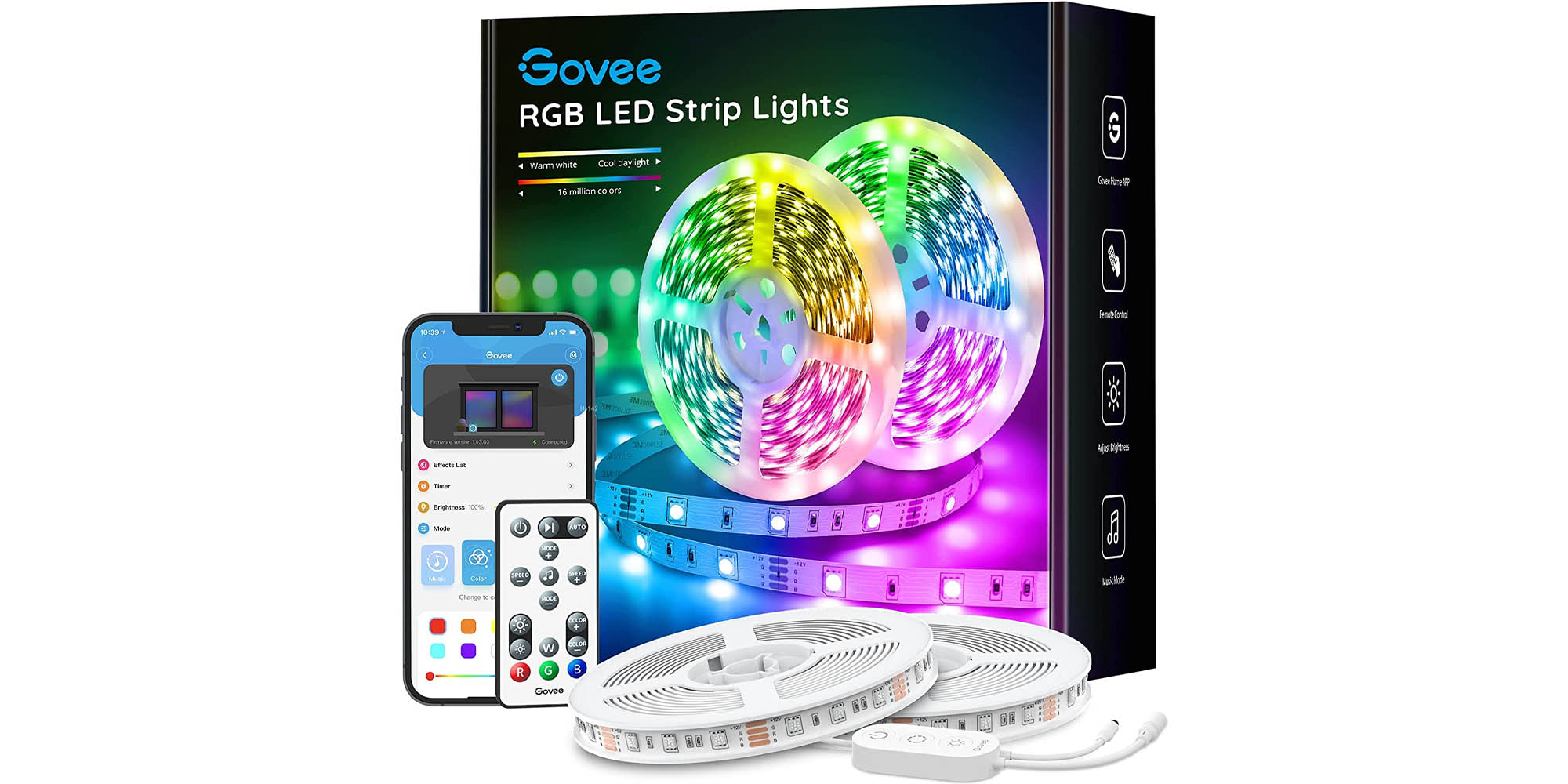 Grab 32.8-feet of Govee's Smart Wi-Fi RGB LED Light Strips with return ...