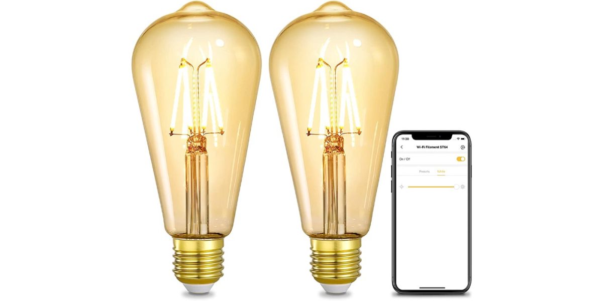 Pick up two Edison-style smart LED filament bulbs for $15 at Amazon ...