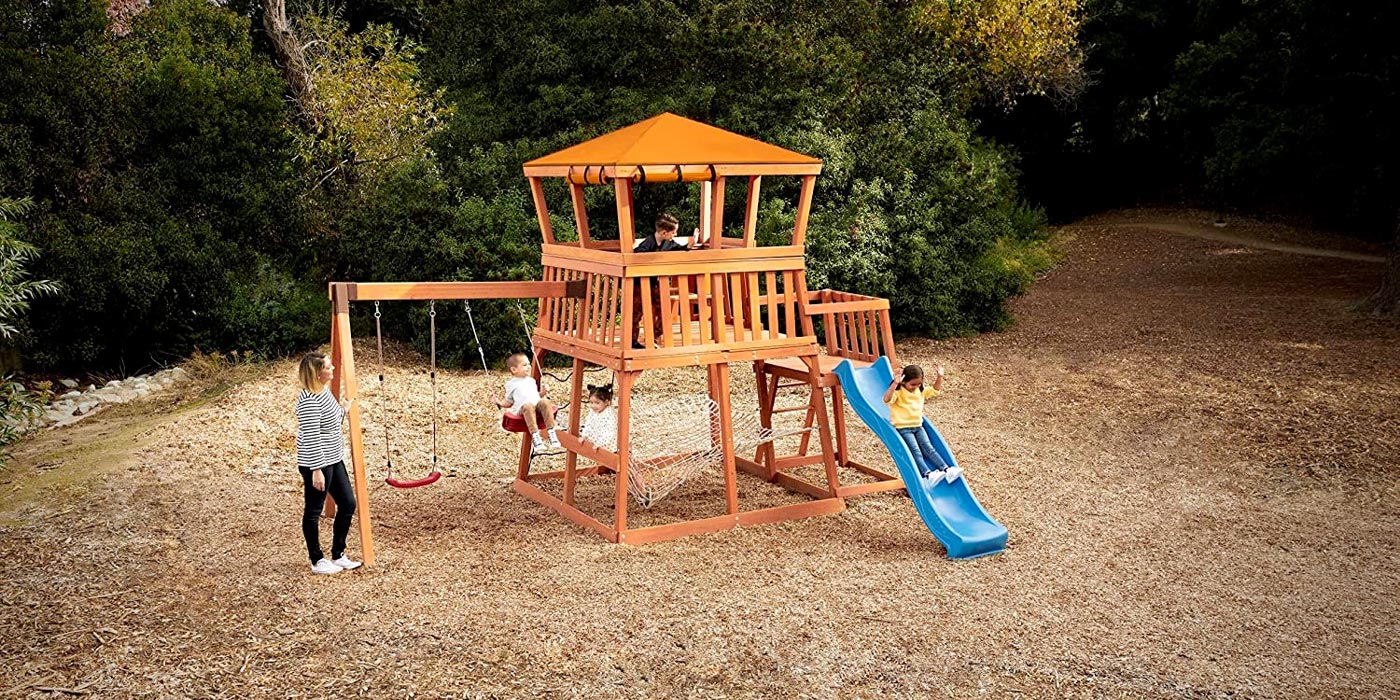 Little Tikes' real wood outdoor playset sees massive $601 discount to ...