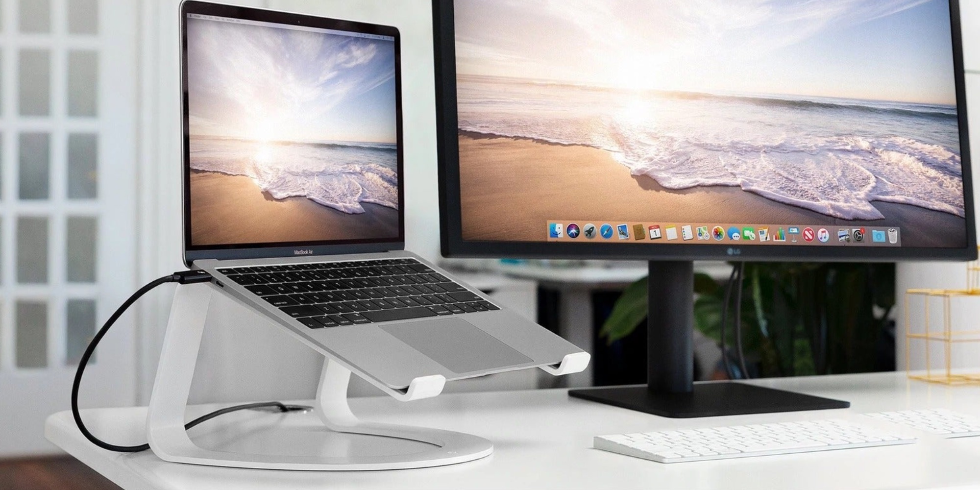 Twelve South's white Curve stand complements your M2 MacBook at $44 ...