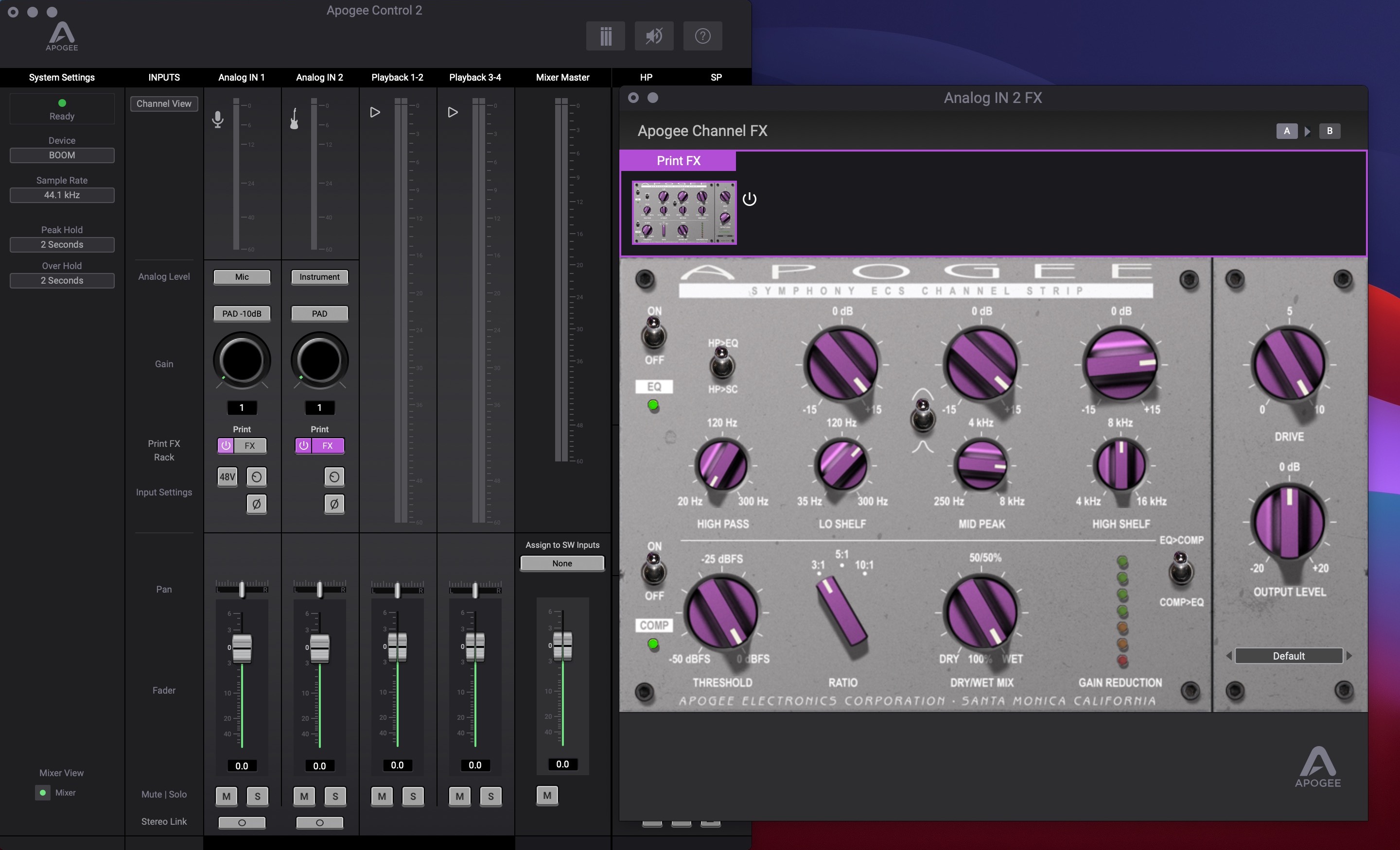 Apogee BOOM review: Hardware DSP with native plug-in workflow