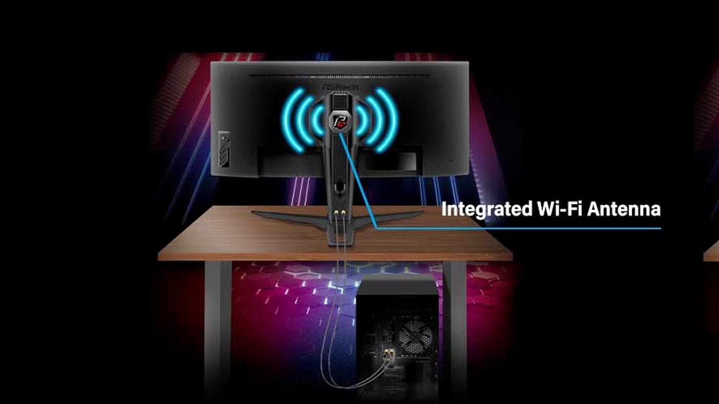 ASRock monitor models launch with...built-in Wi-Fi antennas?