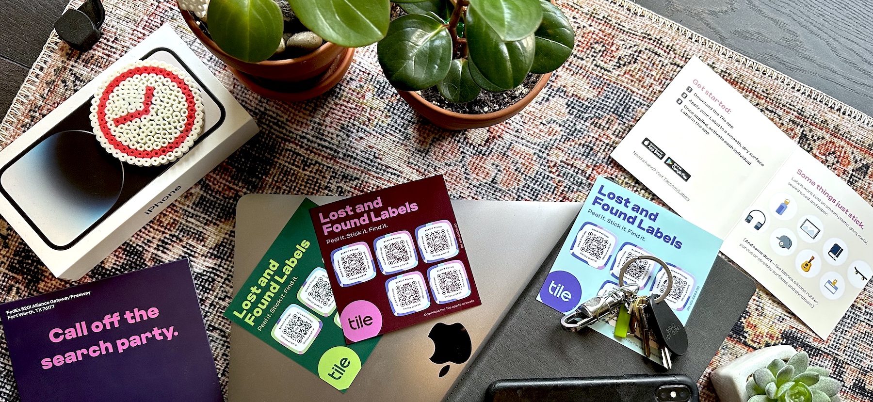 Lost and Found Labels from Tile help track down misplaced gear