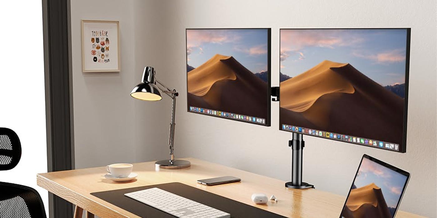 Clean up your desk with this dual 32-inch monitor arm at 40% off, now ...