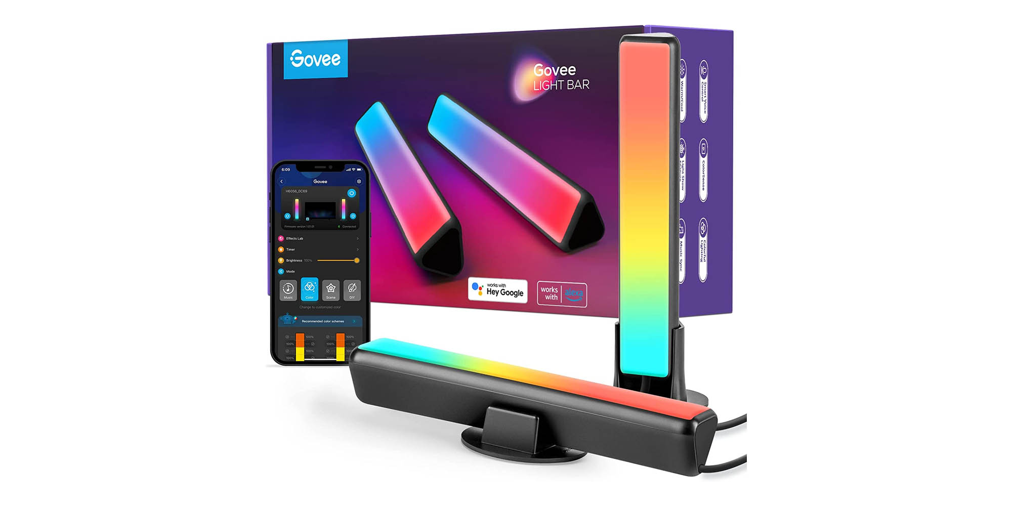 Govee's Dual Smart RGBICWW LED Light Bars works with Alexa/Assistant at ...