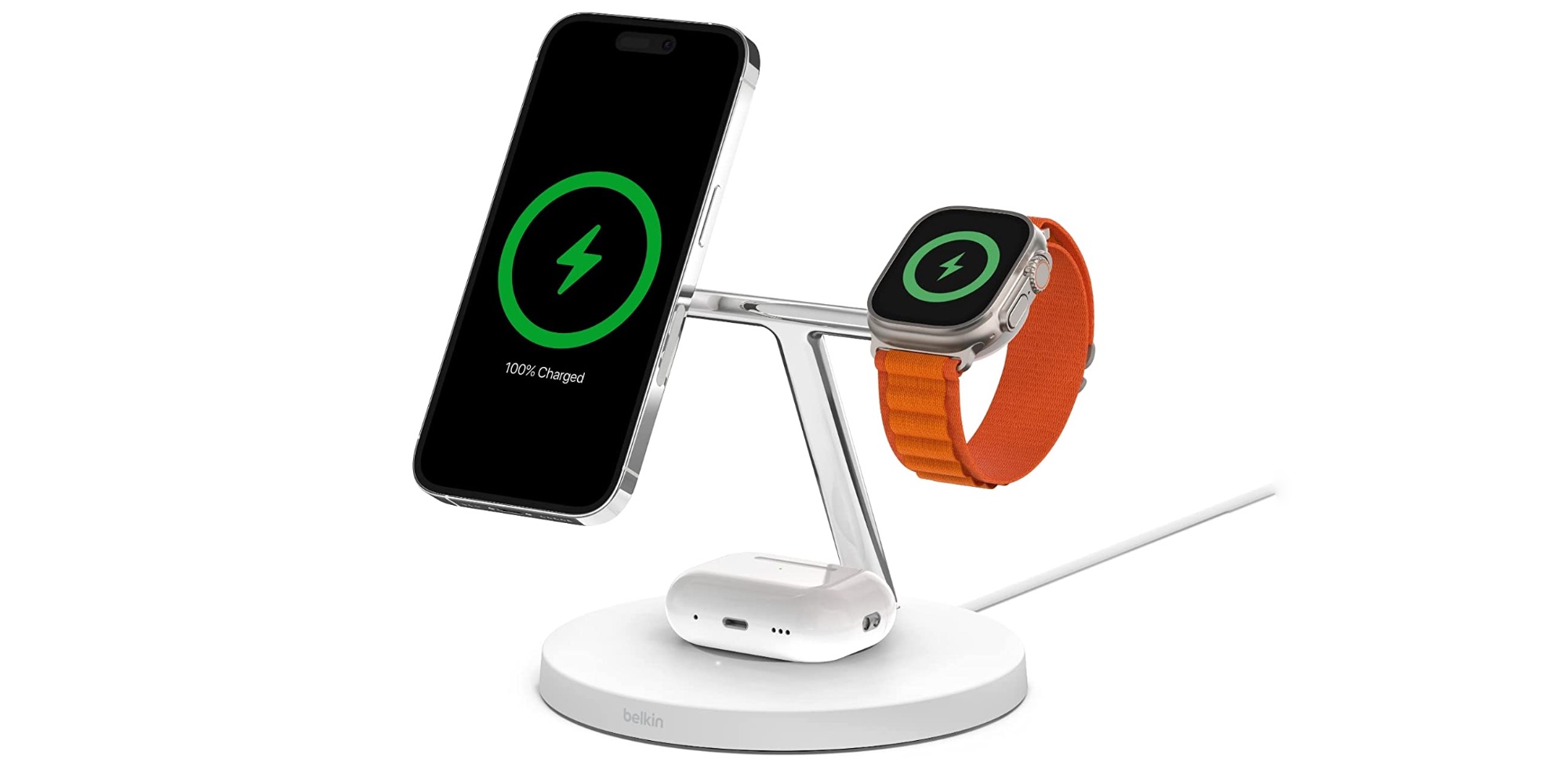 Belkin's latest 3-in-1 MagSafe stand with Apple Watch fast charging ...