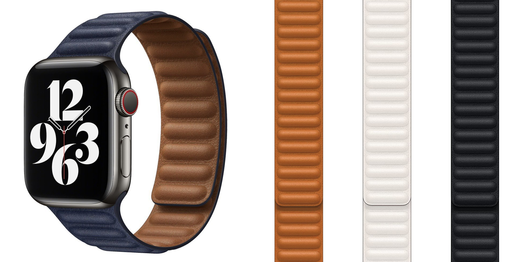 Official Apple Watch Leather Link bands land at some of the best prices ...