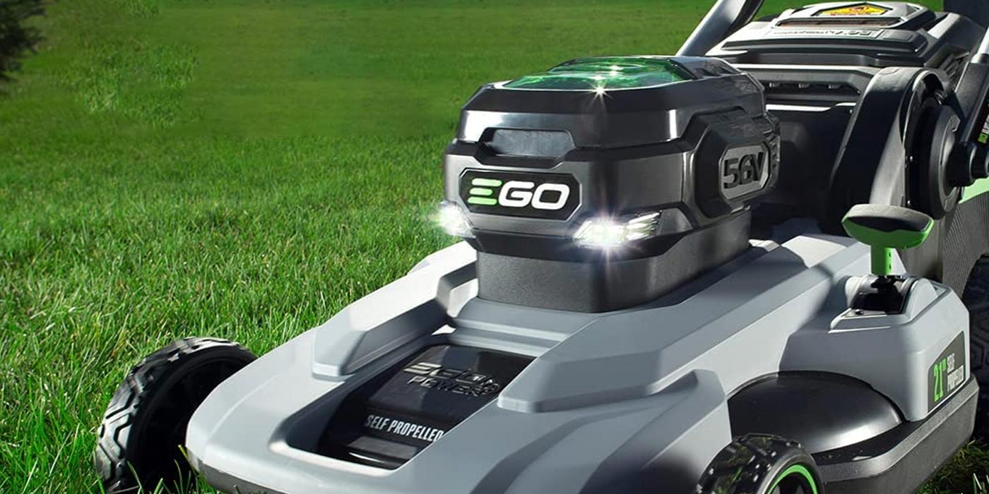 EGO Power+ 56V 21-inch self-propelled cordless mower comes with two 4 ...