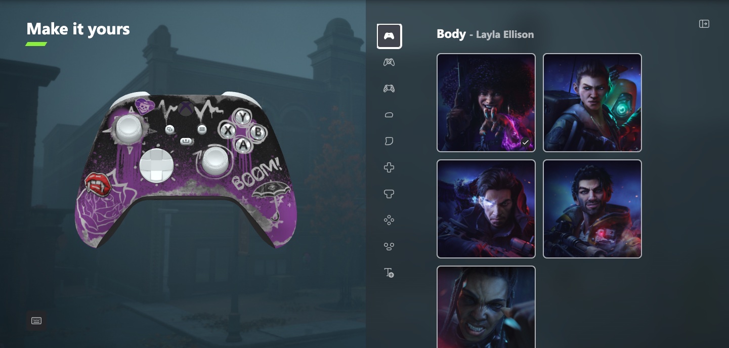 Design your own custom Microsoft wireless Redfall Xbox controllers