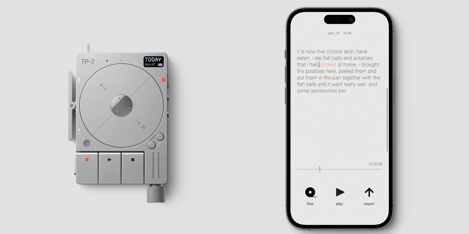 New TP–7 field recorder from Teenage Engineering debuts today