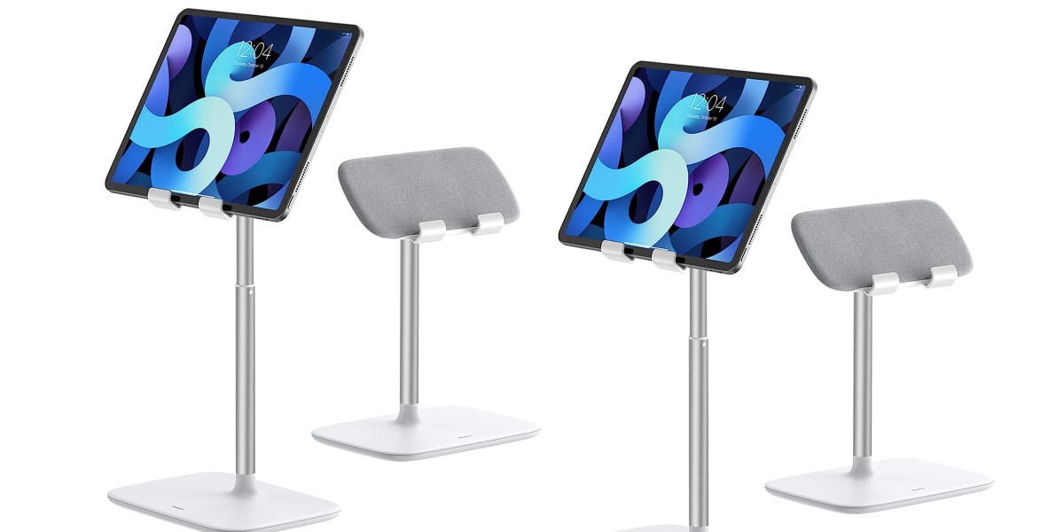 This regularly up to $44 metal height-adjustable Baseus tablet stand is ...