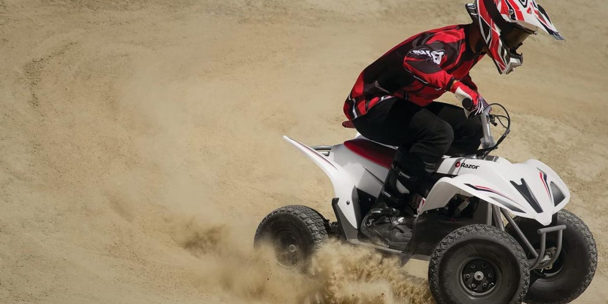 Razor's electric-powered kids 4-wheeler lets your young ones ride off ...