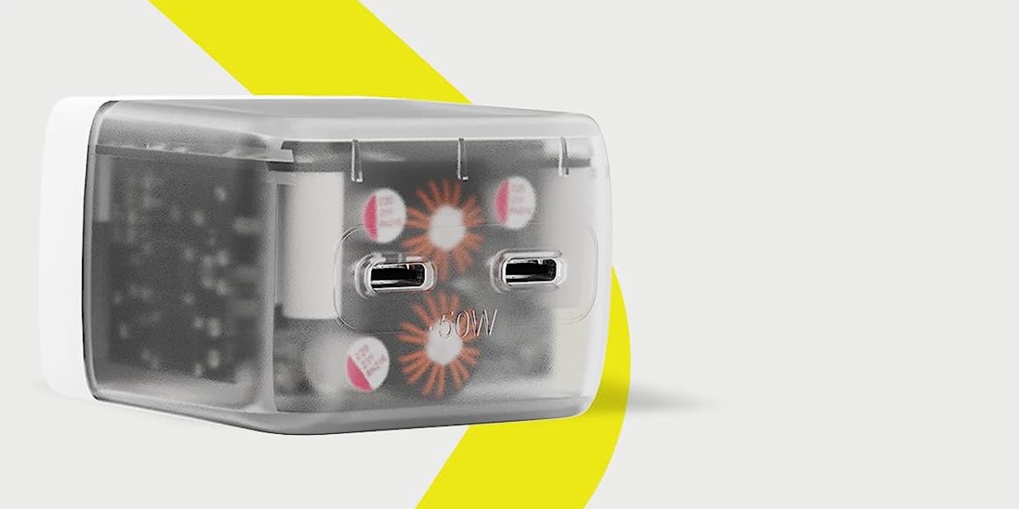 Case-Mate 50W charger sports a transparent design