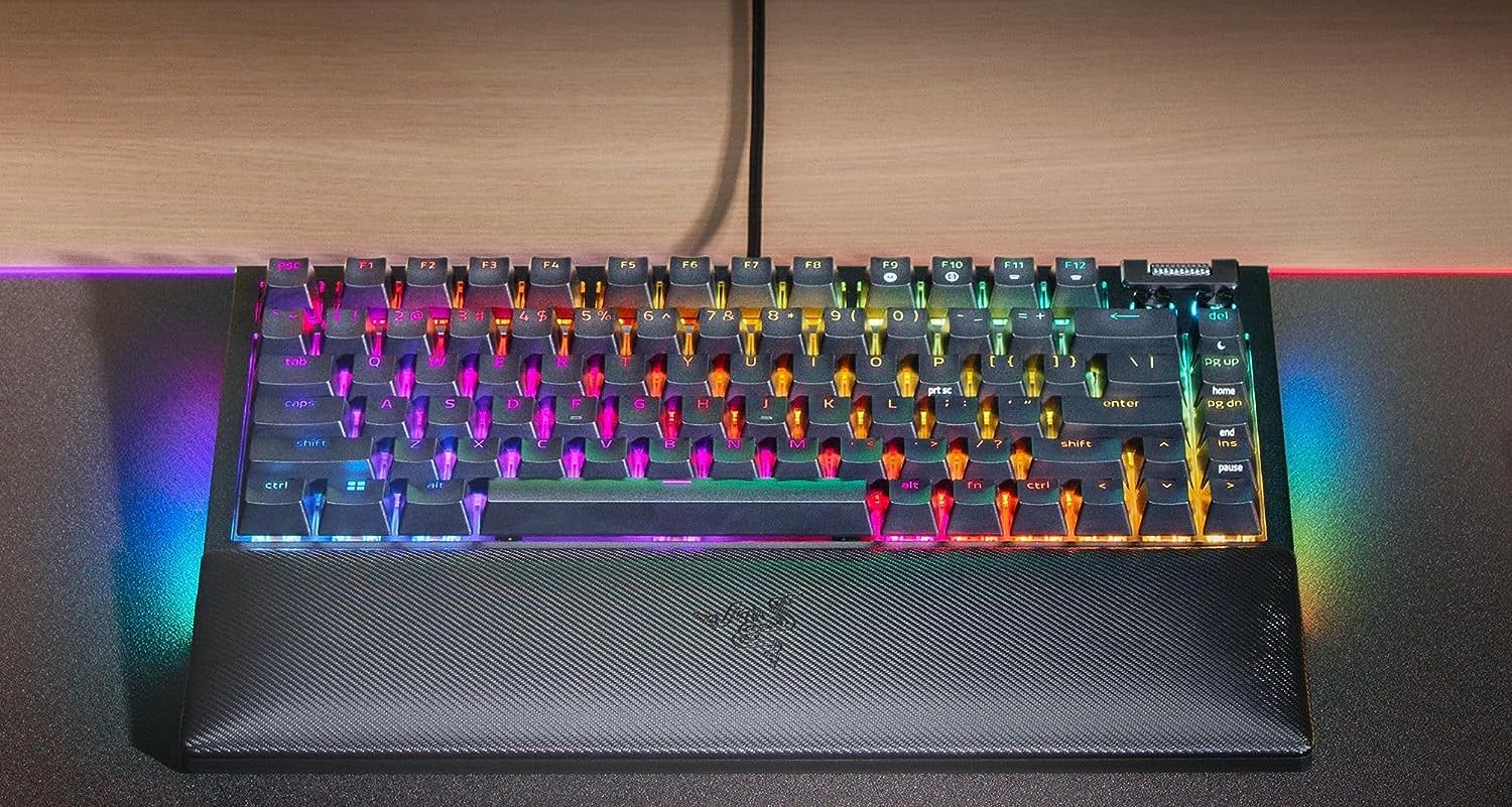 New Razer BlackWidow 75% Keyboard with hot-swappable caps