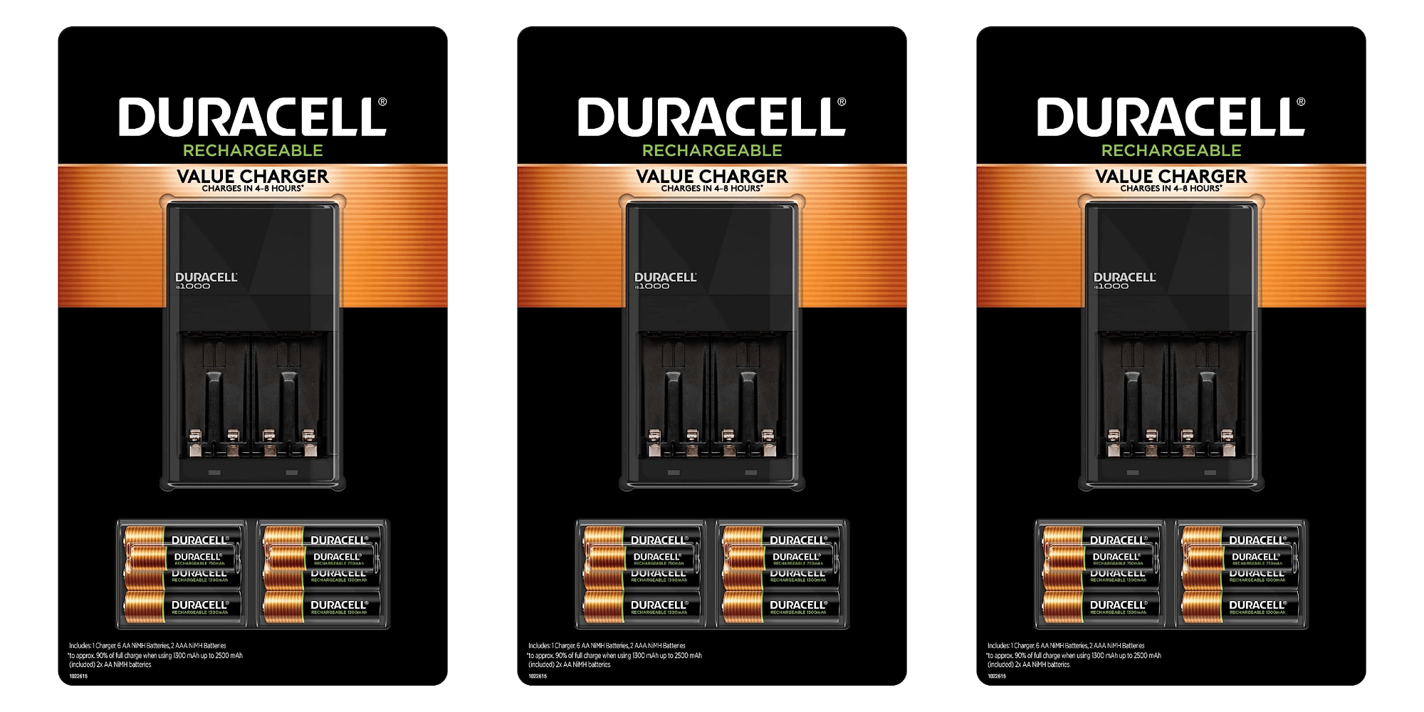 Duracell's rechargeable battery bundle includes 6AAs and 2AAAs for low ...