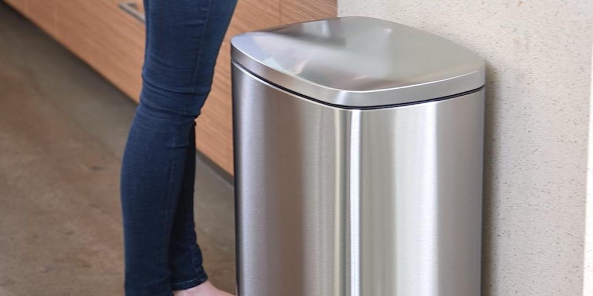 Upgrade to an iTouchless stainless steel step trash can at 57% off: 13. ...